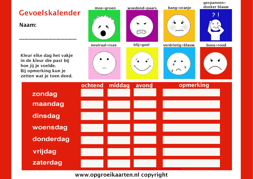 Gevoelskalender 5 - gratisbeloningskaart.nl